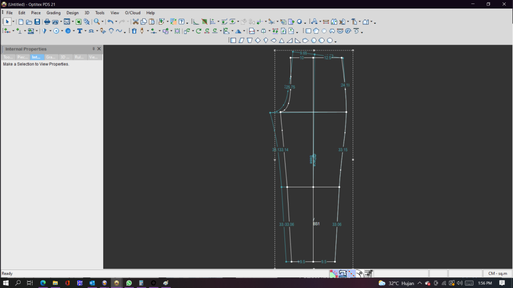 Cara Membuat pola celana secara digital dengan menggunakan aplikasi CAD Optitex